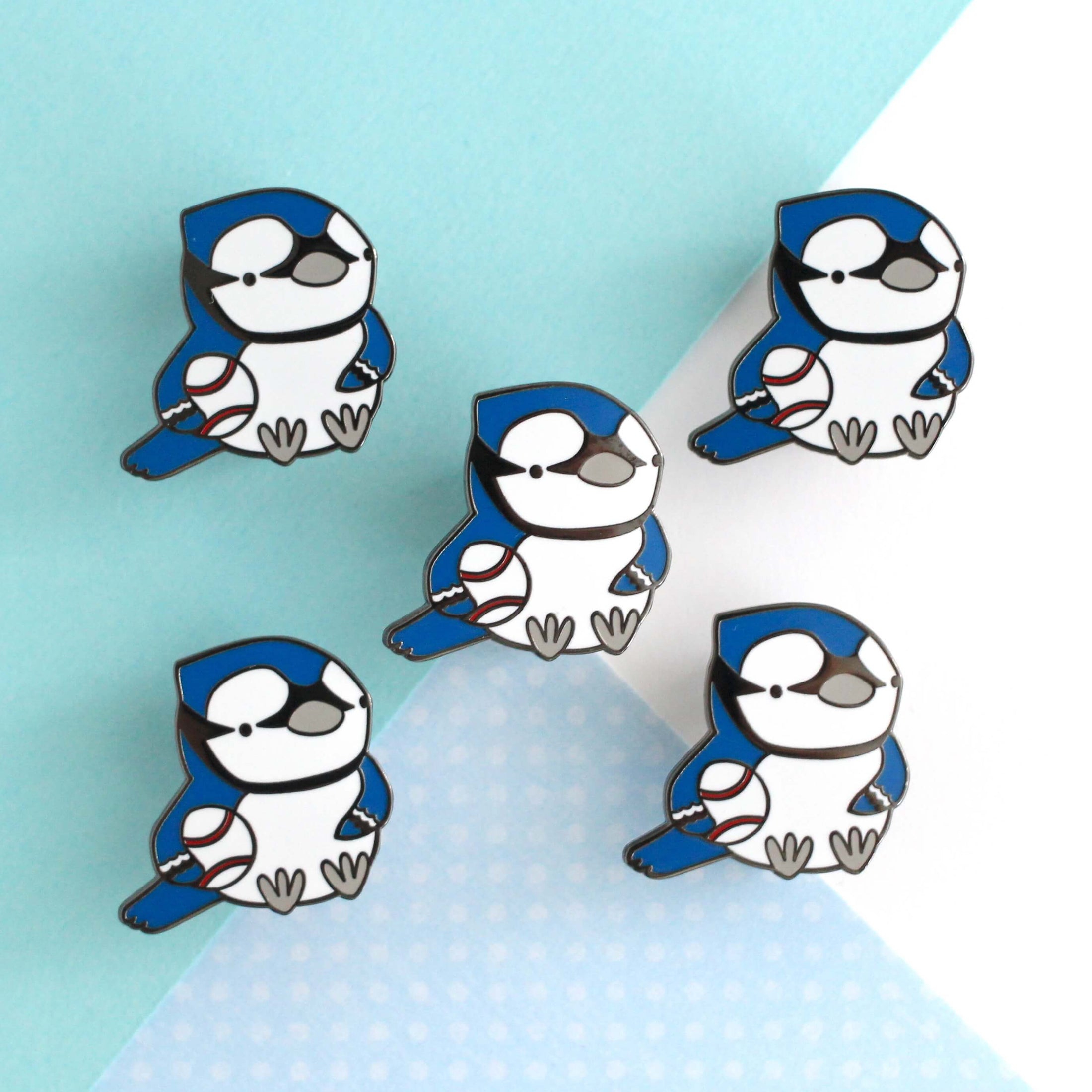 Wild Whimsy Woolies - Blue Jay Enamel Pin - Baseball Pin - Bird Gift ...