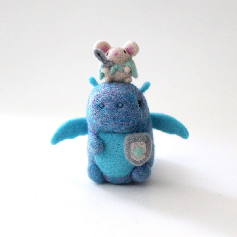 Mouse Knight Riding a Dragon – Wild Whimsy Woolies