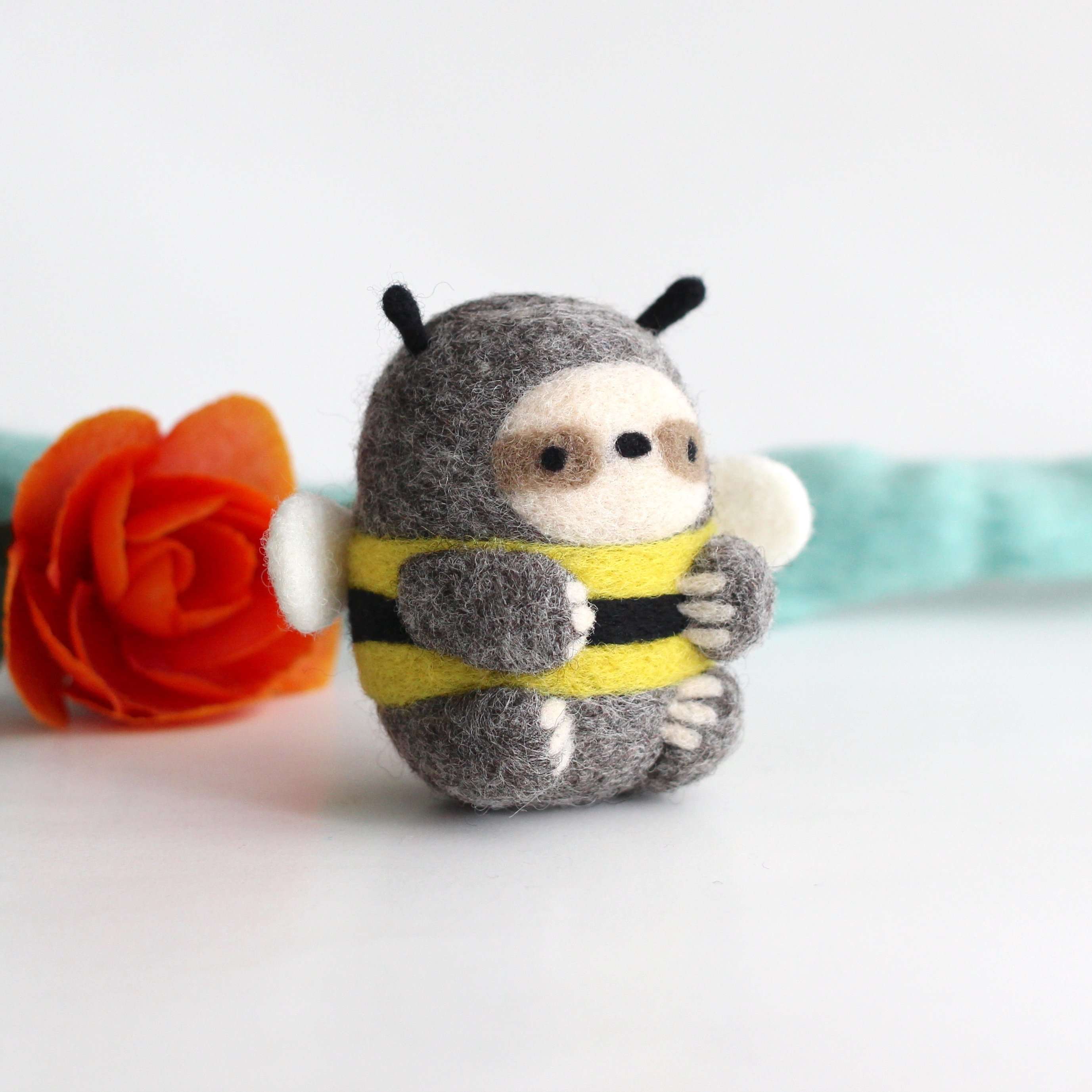 Needle Felted Bumble Sloth – Wild Whimsy Woolies