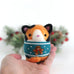 Needle Felted Calico Cat in Gingerbread Christmas Sweater – Wild Whimsy ...