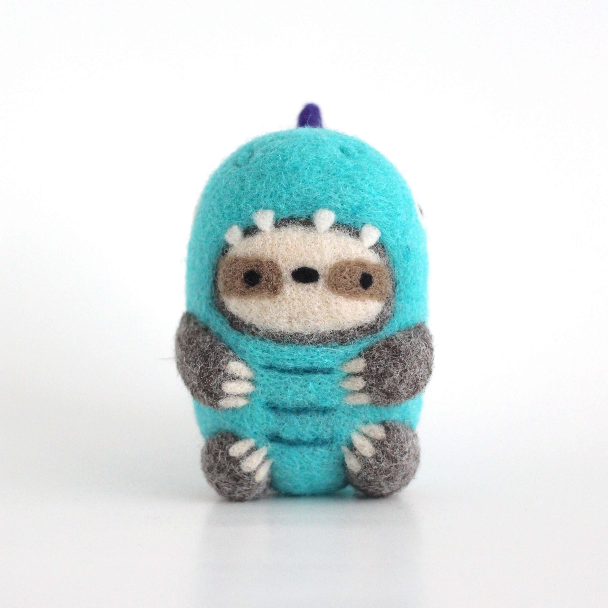 Needle Felted Dinomonster Sloth – Wild Whimsy Woolies