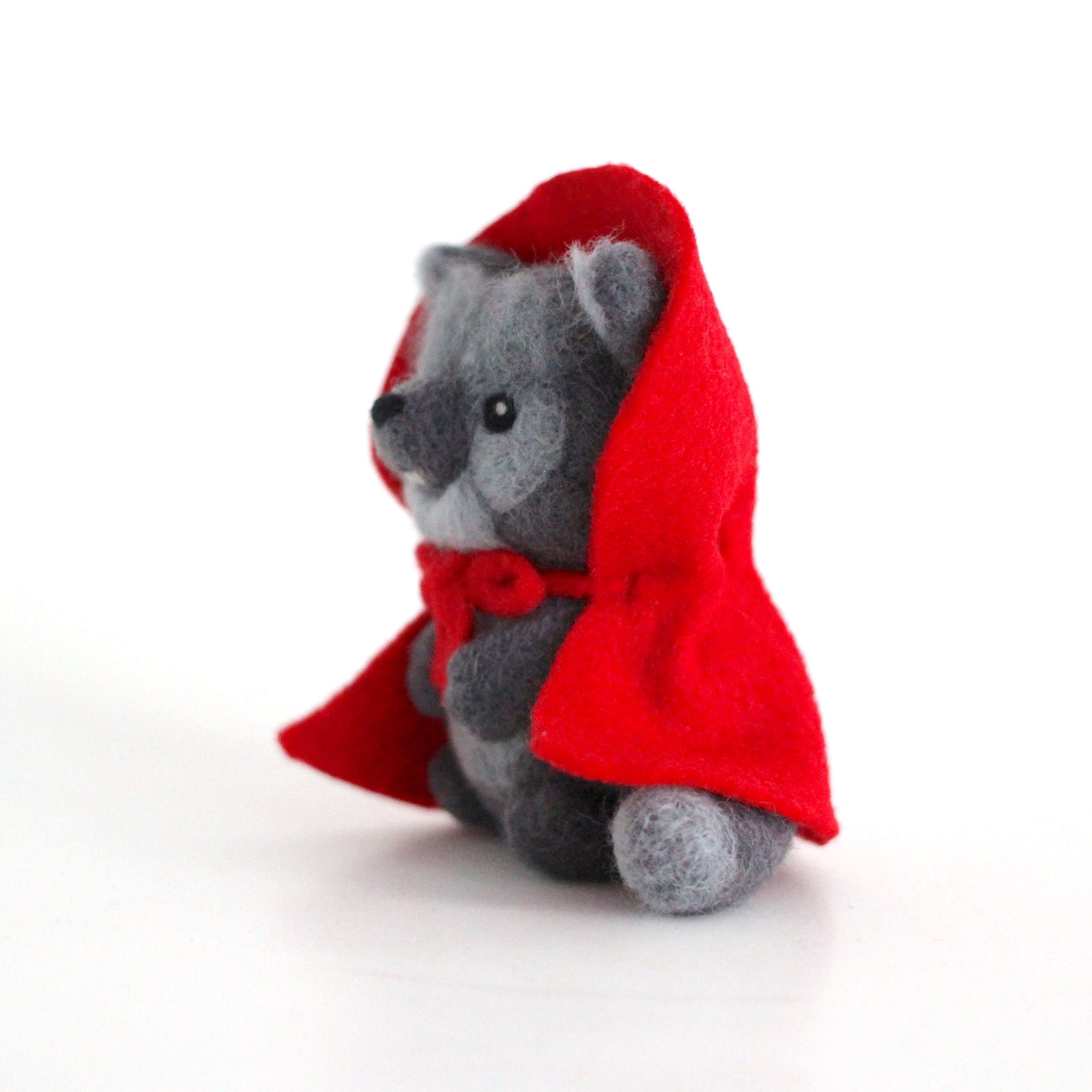 Needle Felted Little Red Riding Hood Werewolf – Wild Whimsy Woolies
