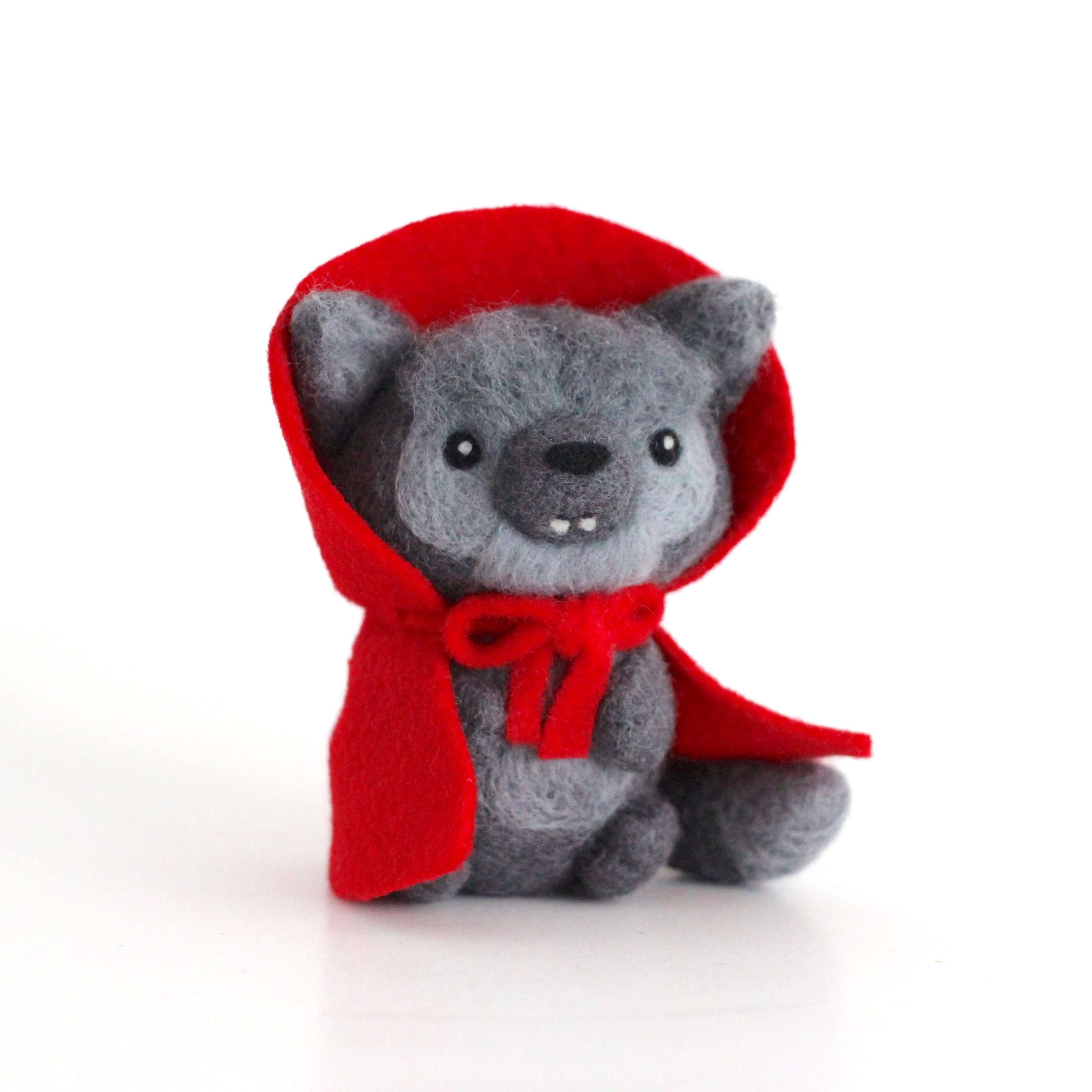 Needle Felted Little Red Riding Hood Werewolf – Wild Whimsy Woolies
