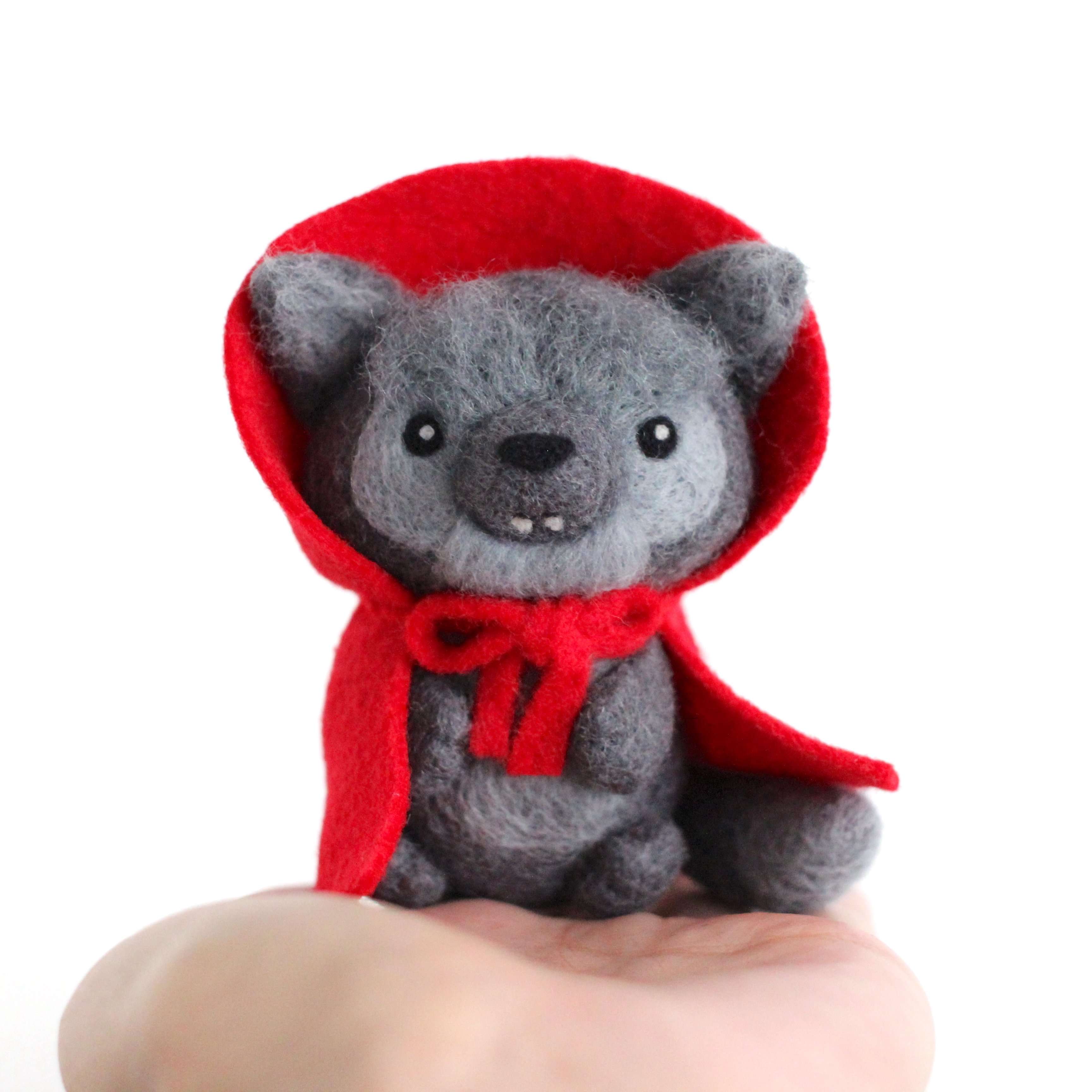 Needle Felted Little Red Riding Hood Werewolf – Wild Whimsy Woolies
