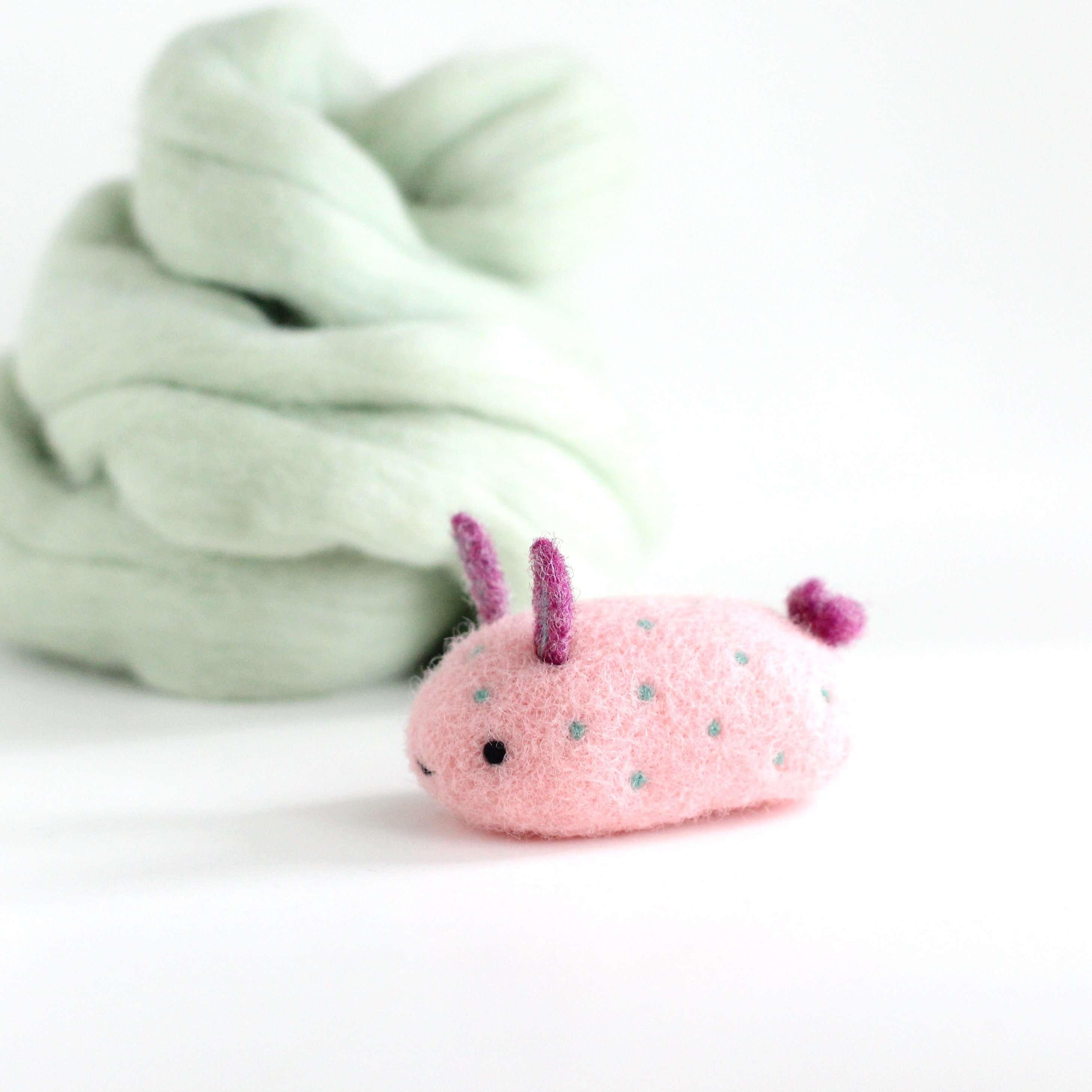 Needle Felted Sea Bunny (Bubblegum) – Wild Whimsy Woolies