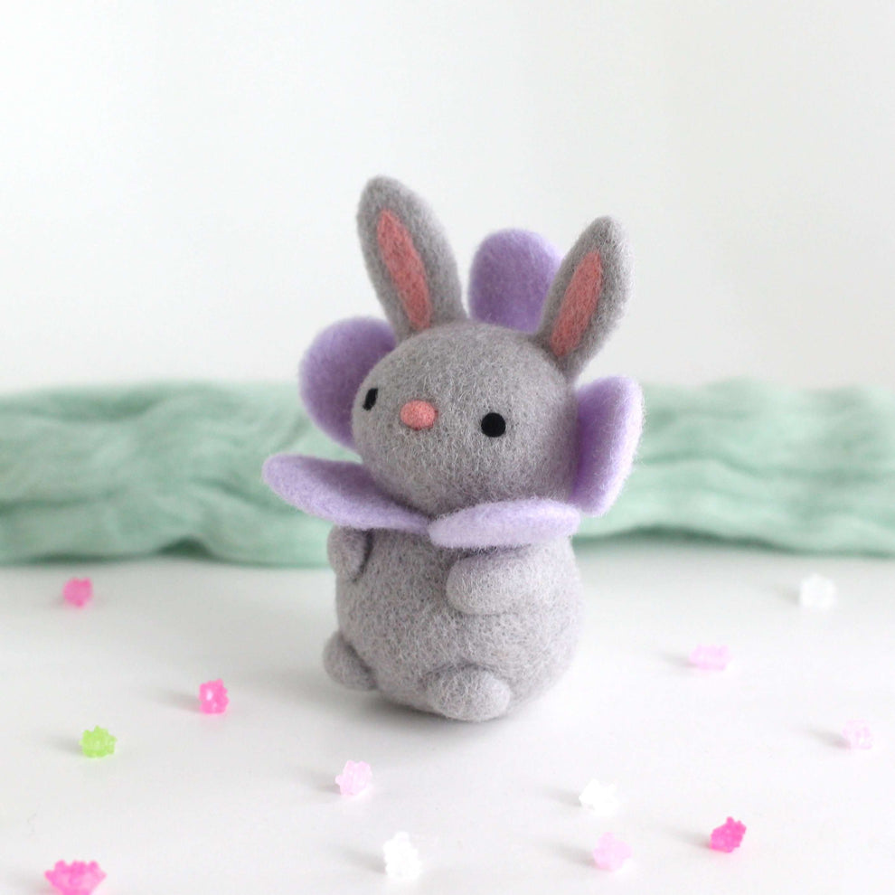 Needle Felted Violet Bunny – Wild Whimsy Woolies