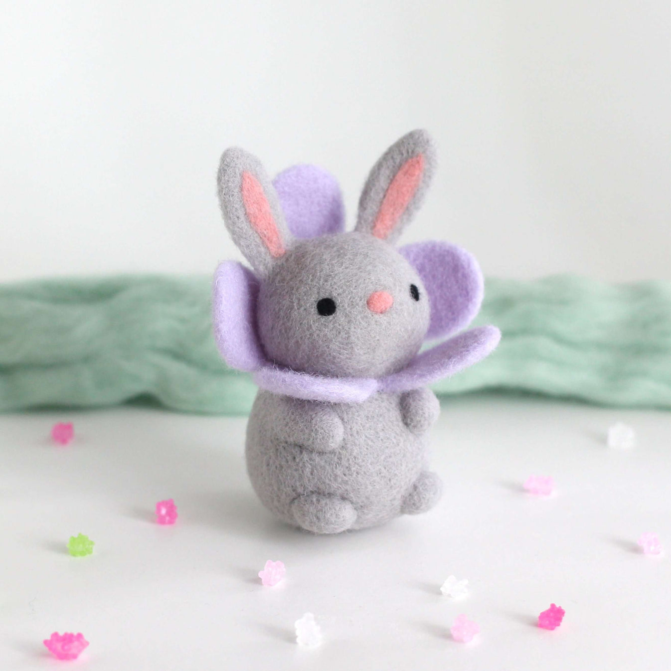 Needle Felted Violet Bunny – Wild Whimsy Woolies