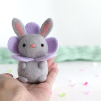 Needle Felted Violet Bunny – Wild Whimsy Woolies