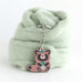 Wild Whimsy Woolies - Tanuki Wooden Keychain - Japanese Raccoon Dog