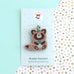 Wild Whimsy Woolies - Tanuki Wooden Keychain - Japanese Raccoon Dog